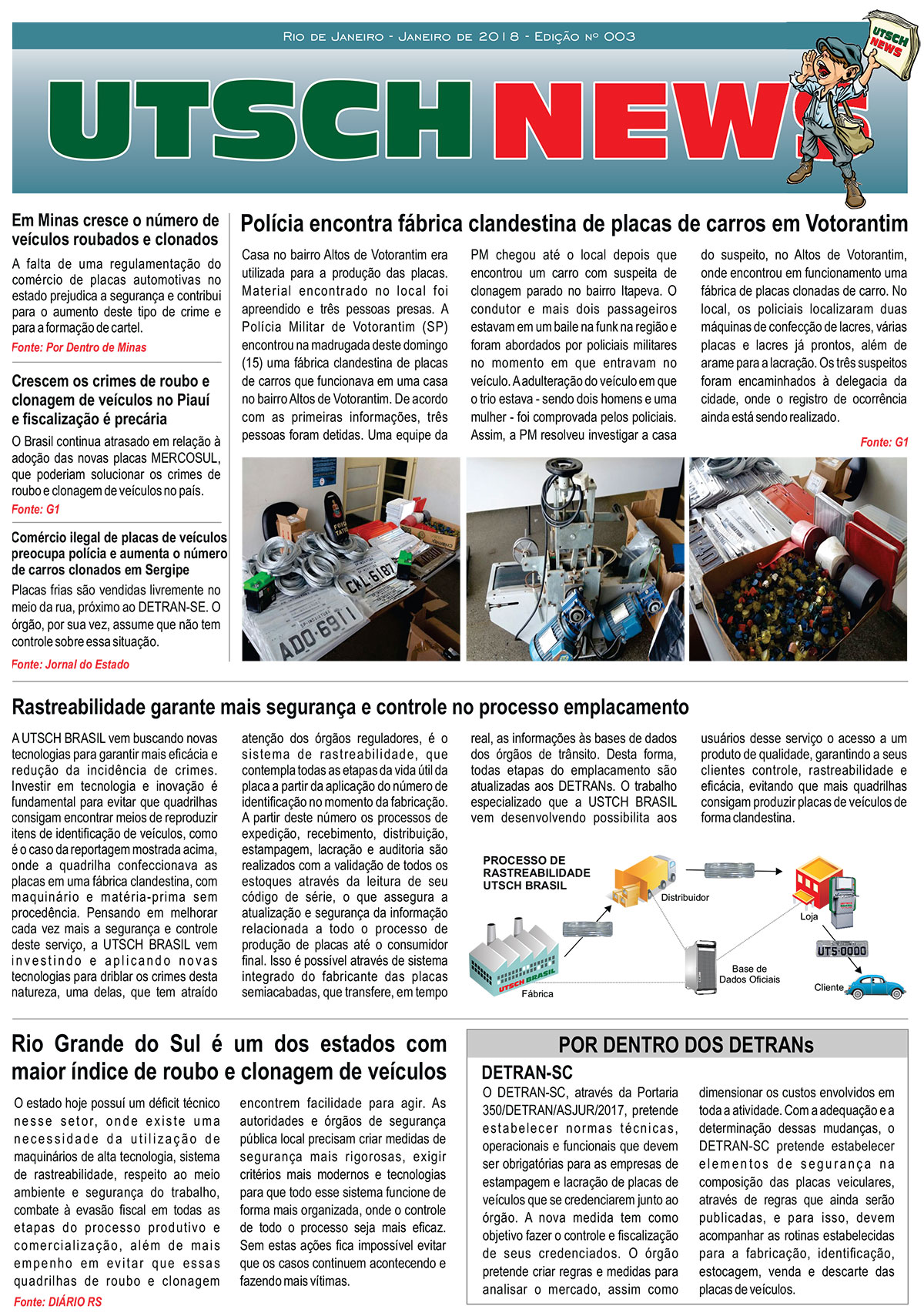 UTSCH NEWS - UTSCH BRASIL - Líder em fabricação de Placas Automotivas